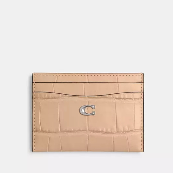 Coach | Bags | Coach Credit Card Case Crocodileembossed Leather | Poshmark